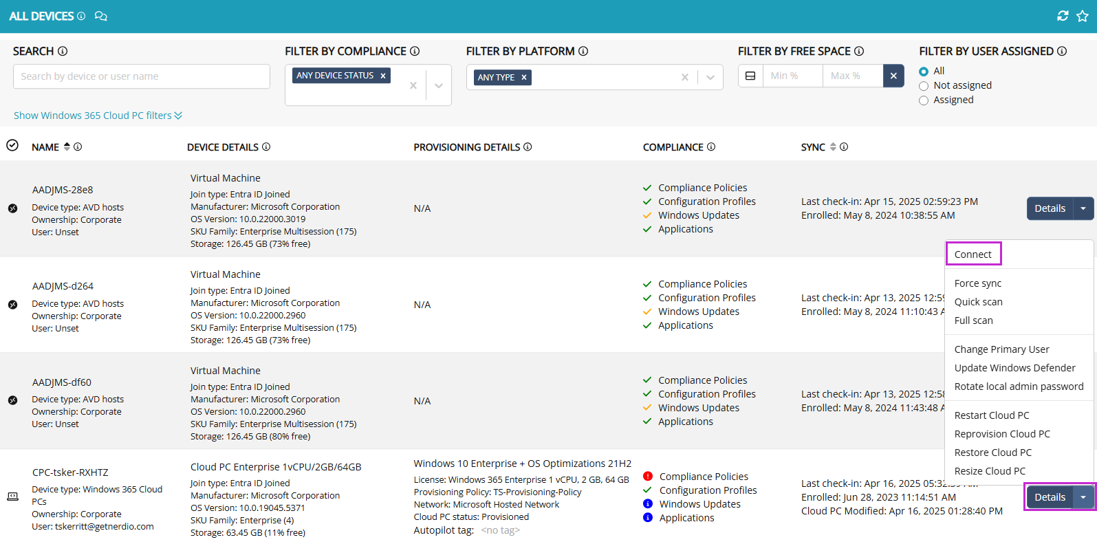 Enable Console Connect (remote support) – Nerdio Manager for Enterprise