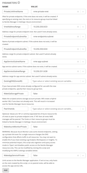 Scripted Actions Azure Runbook Enable Private Endpoints – Nerdio Manager for Enterprise